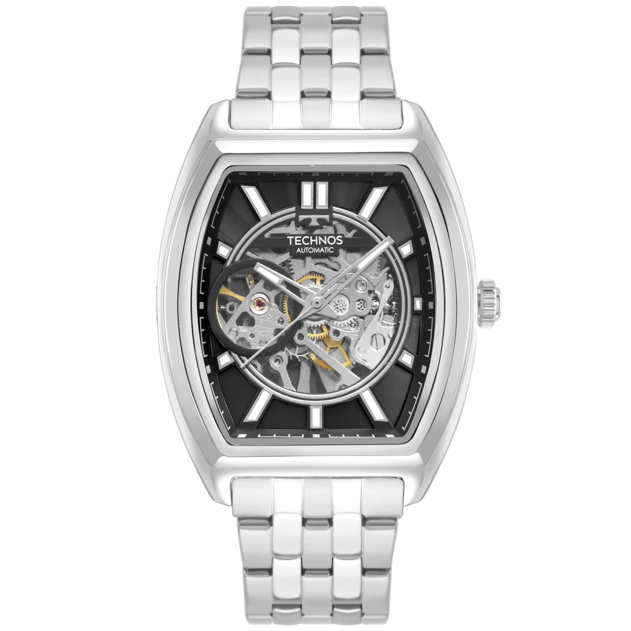 Relógio Technos Masculino Automatico Prata - G3265AD/1K Prata