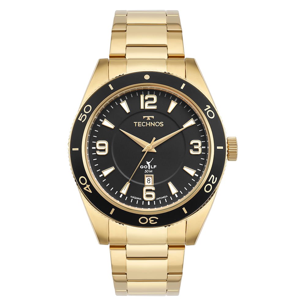 Relógio Technos Masculino Golf Dourado - 2115TWJ/1P Dourado