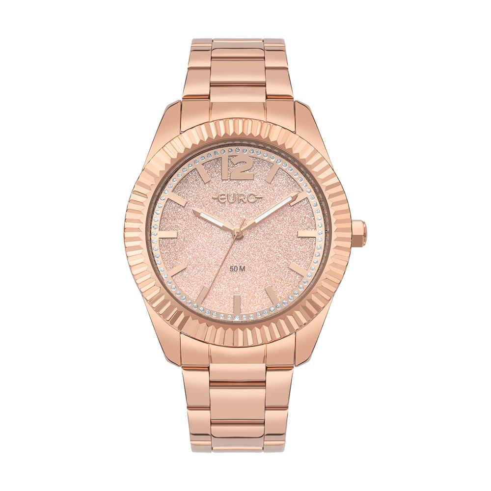 Relógio Euro Feminino Glitz Rosé - EU2039KG/4J Rosa