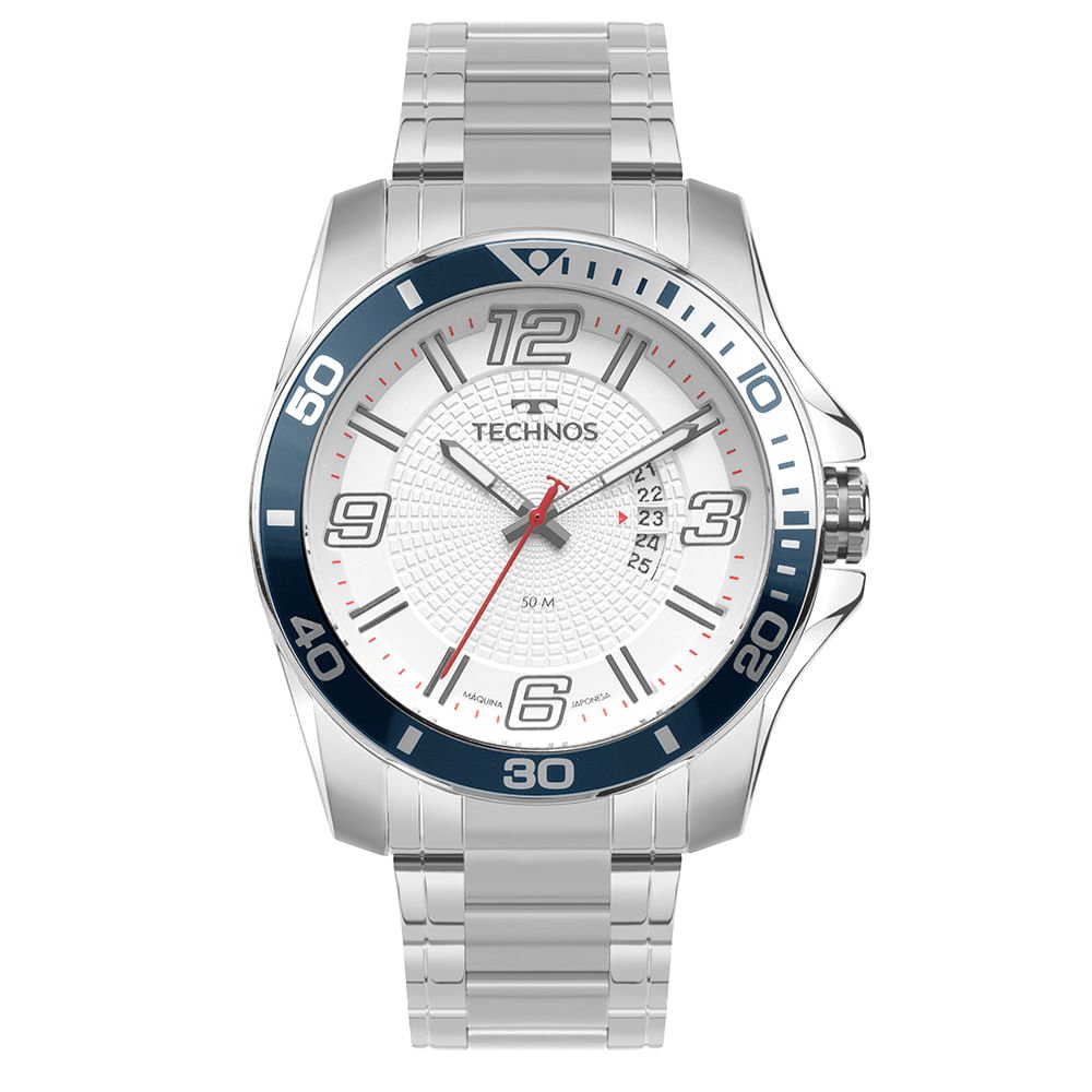 Relógio Technos Masculino Racer Prata - 2117LFQ/1K Prata