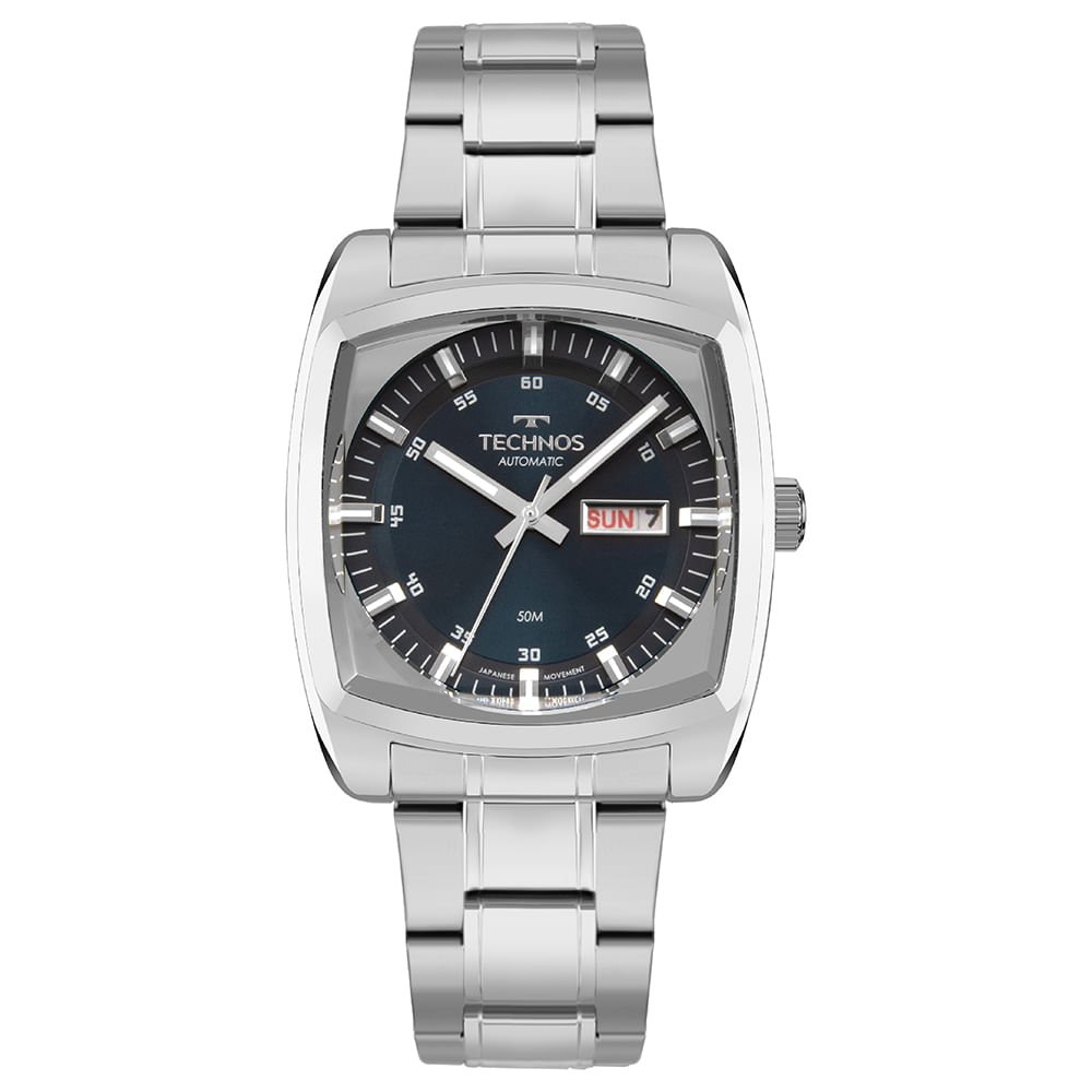 Relógio Technos Masculino Automático Prata - 8205OL/1A Prata