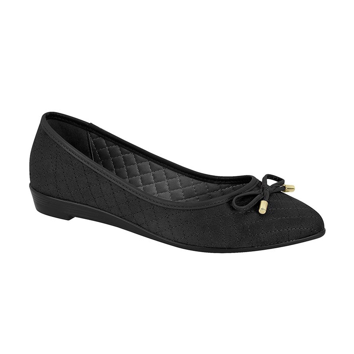 Sapatilha Camurça Laço Feminina Moleca 5765.102 Preto