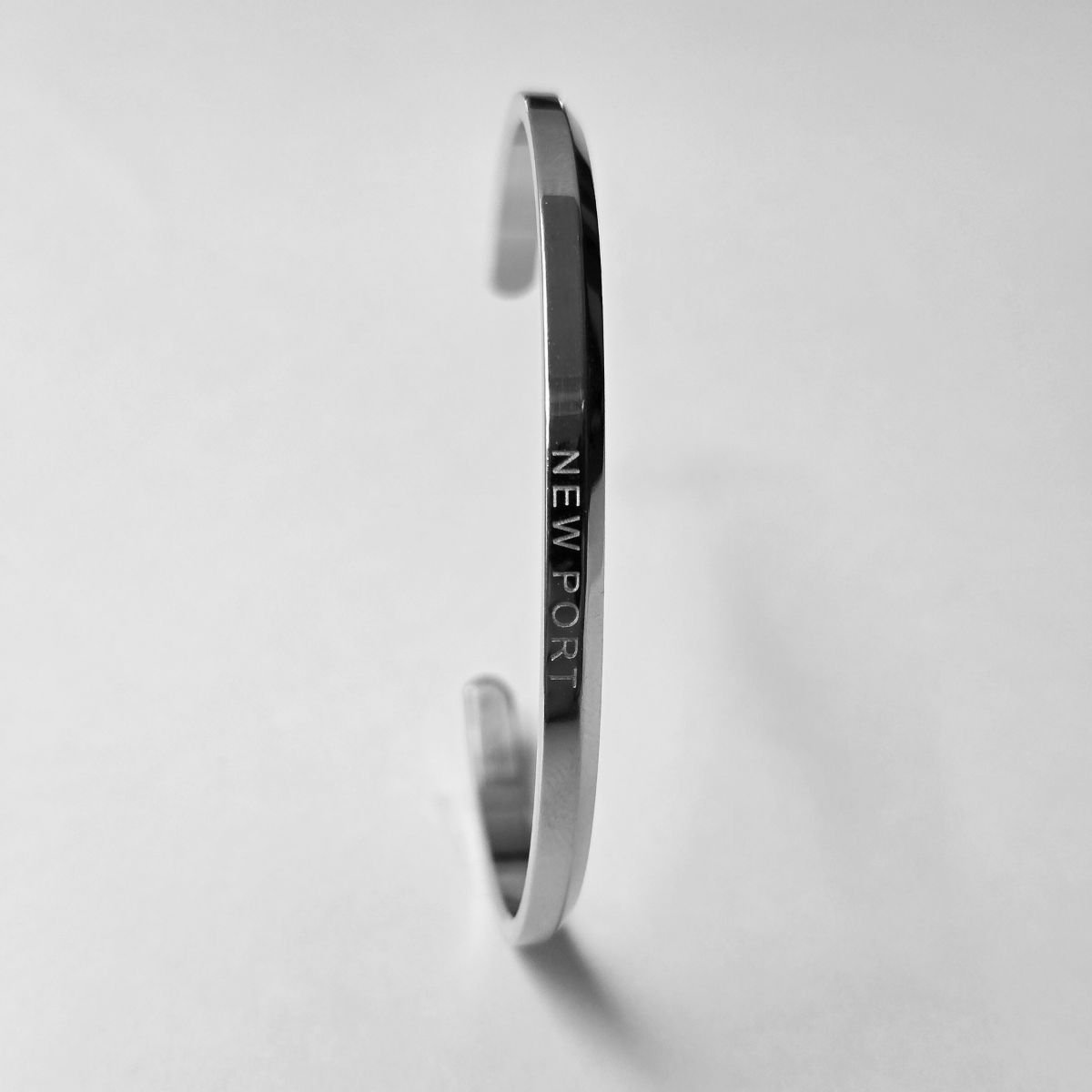 Bracelete Pulseira Aco Inox Luxo Casual Prata New Port Prata