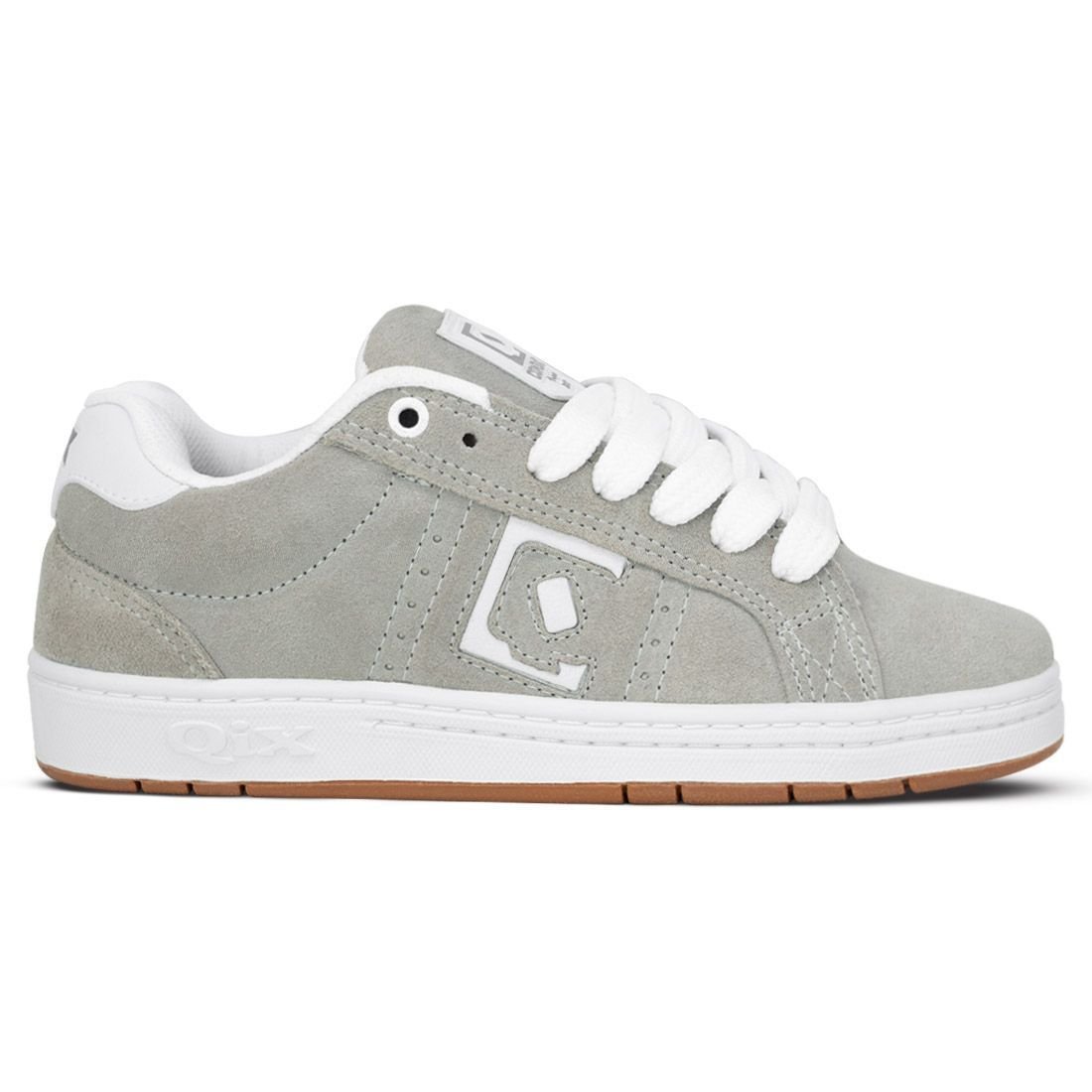Tênis Qix Combat Suede Cinza Branco Natural Cinza