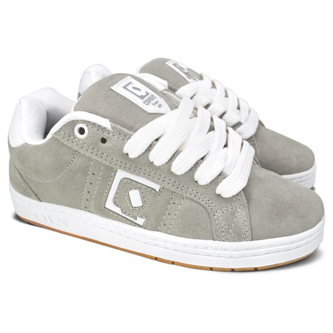 Tênis Qix Combat Suede Cinza Branco Natural Cinza