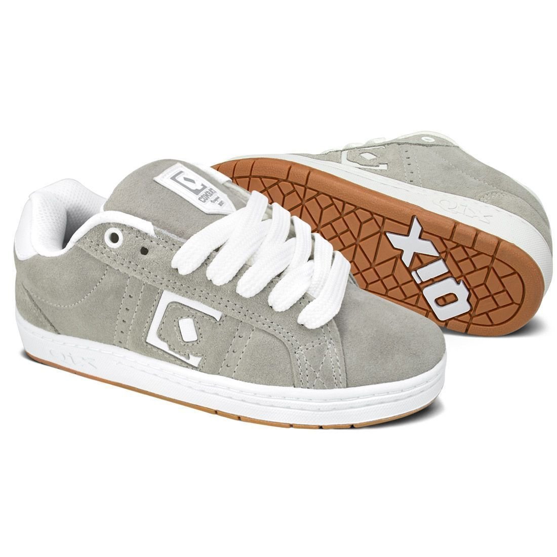 Tênis Qix Combat Suede Cinza Branco Natural Cinza