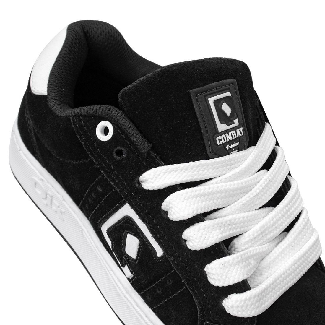 Tênis Qix Combat Suede Preto Branco Preto