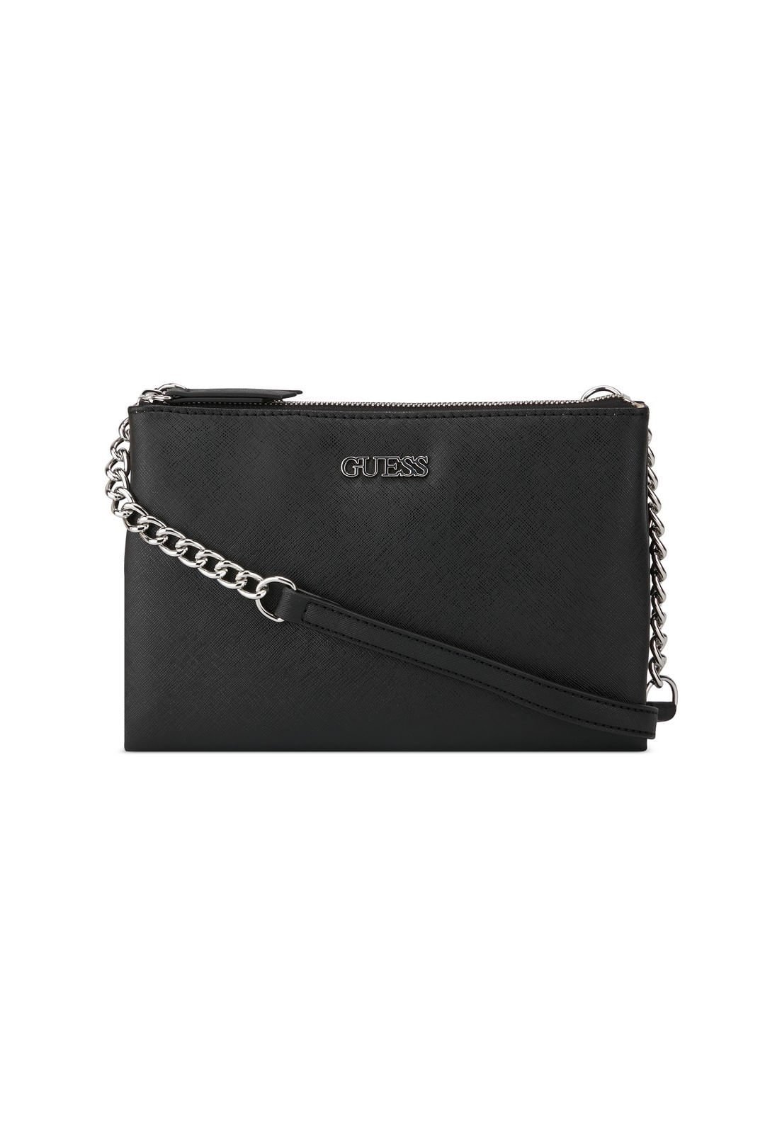 Bolsa Mcclain Mini Dbl Zip Crossbody Guess Preto Preto