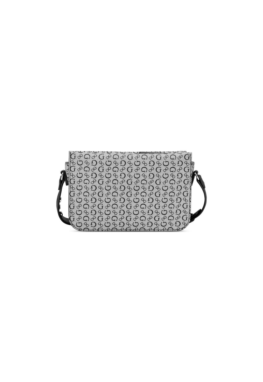 Mini Bags Burnaby Mini Crossbody Flap Preto Preto/Cinza