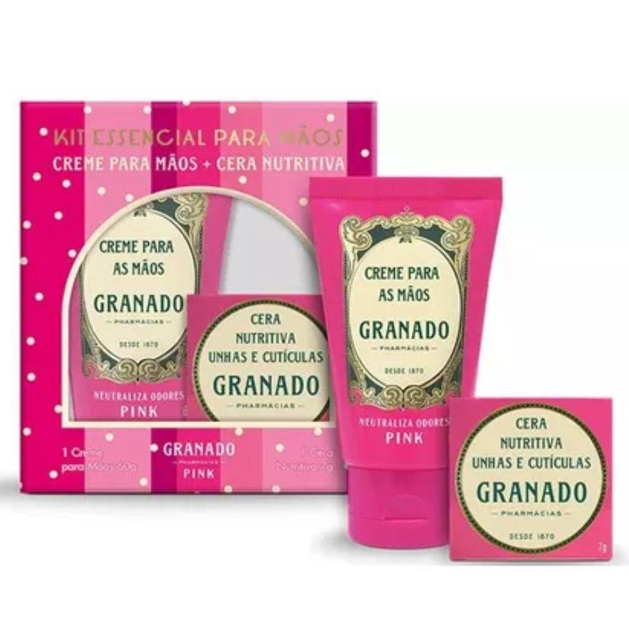 Kit Essencial para Mãos Pink ( Creme para Mãos 60g + Cera Nutritiva 7g ...