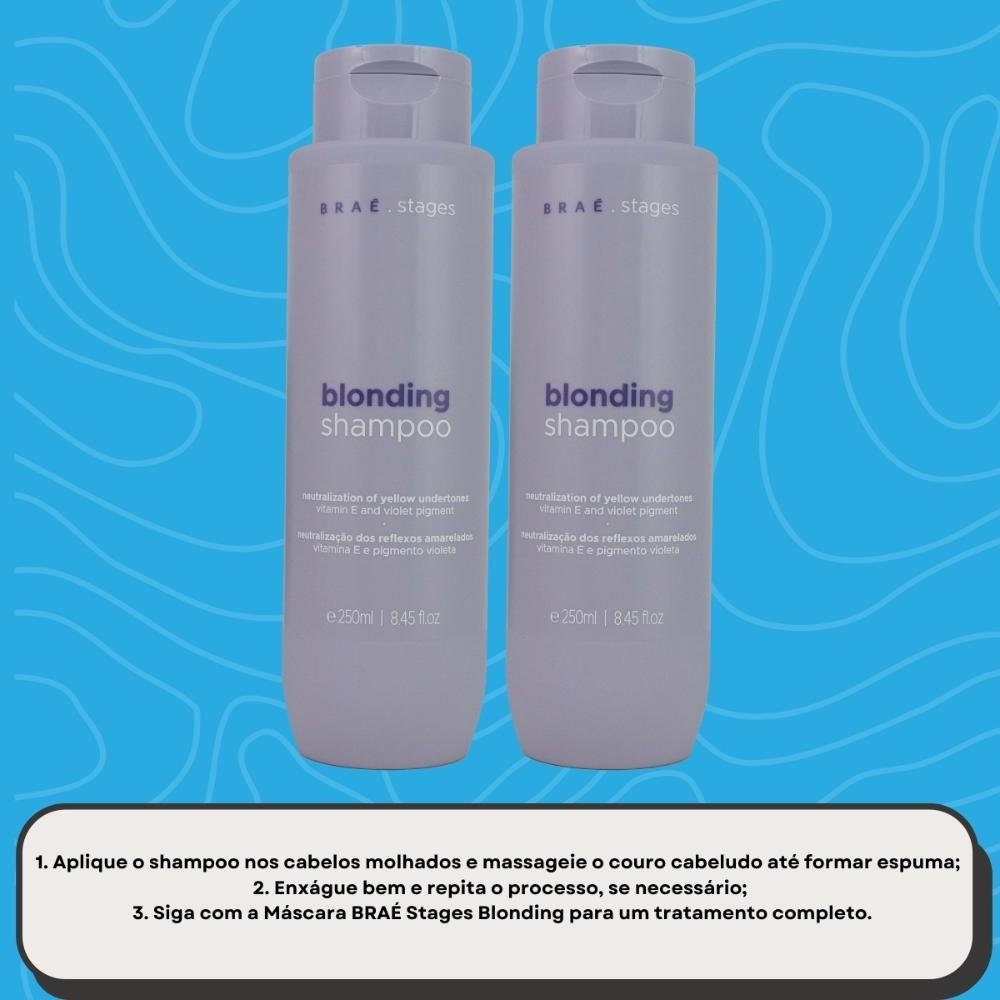 Braé Stages Blonding Kit 2 Shampoo 250ml ÚNICO