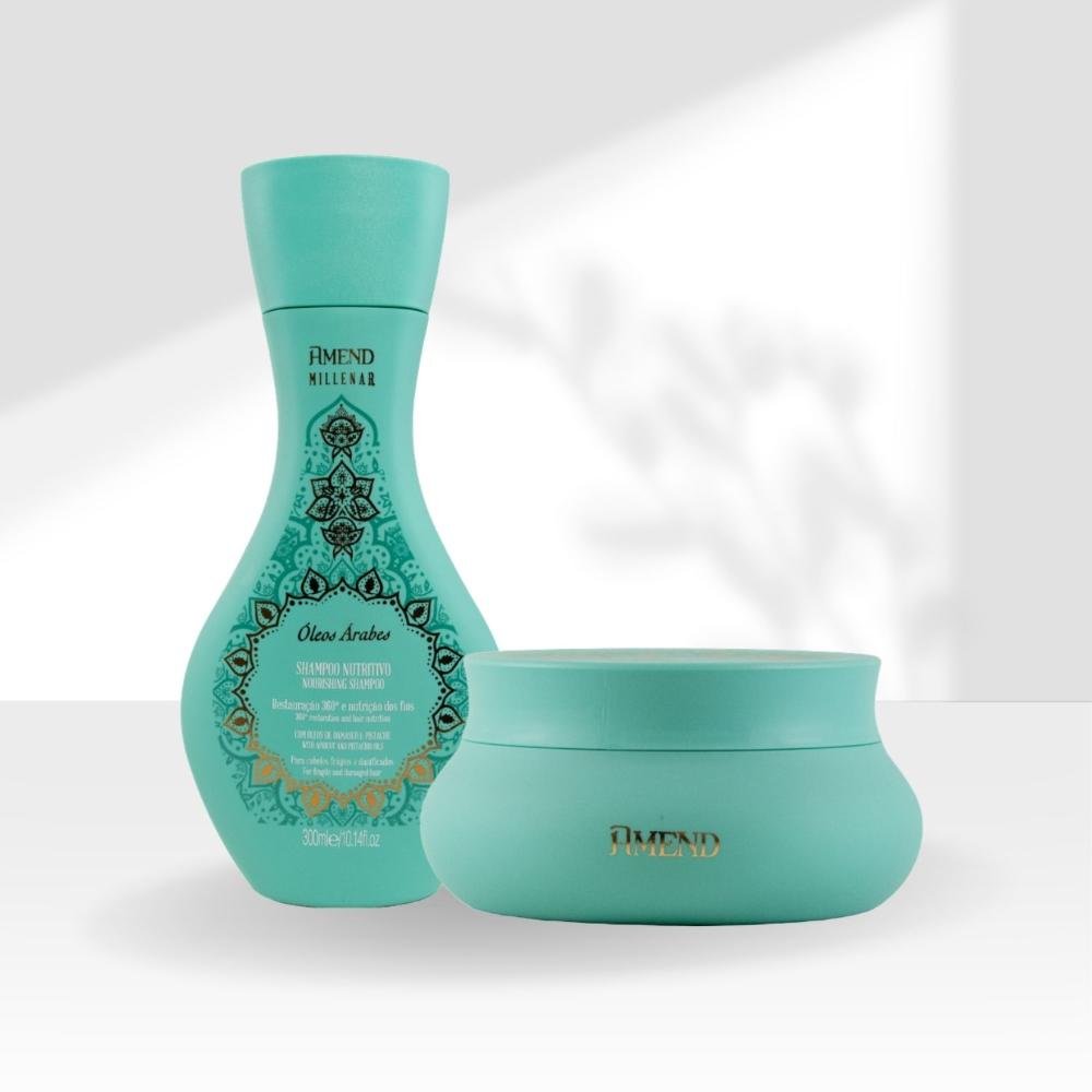 Kit Amend Oleos Arabes Hidratação Shampoo Mascara 300 ml ÚNICO