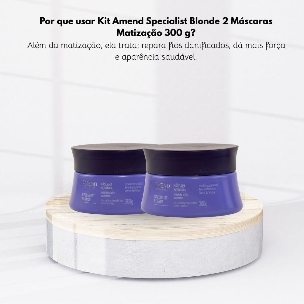 Kit Amend Specialist Blonde Matização 2 Mascaras 300 g ÚNICO