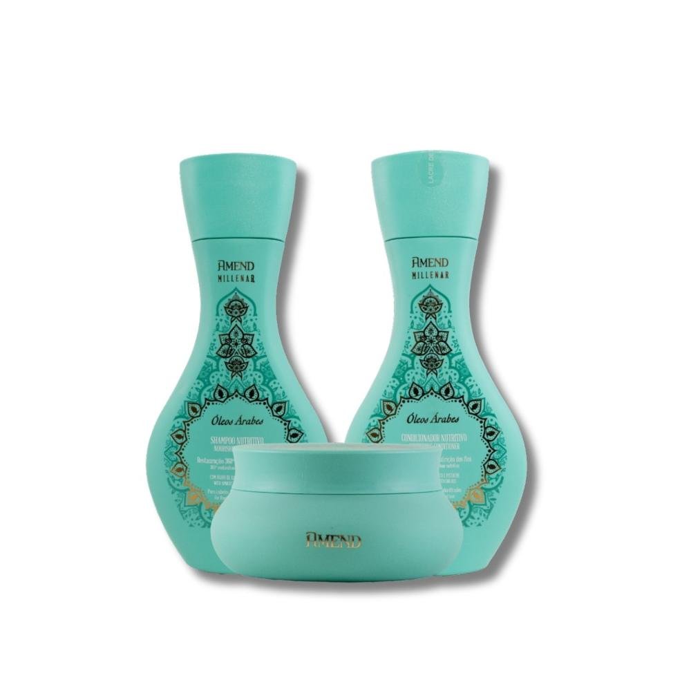 Kit Amend Oleos Arabes Shampoo Condicionador Mascara ÚNICO