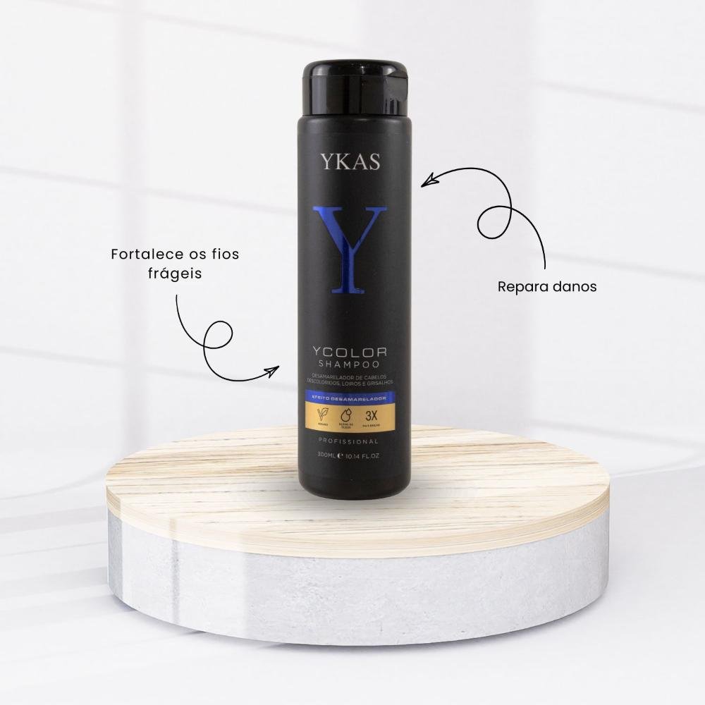Shampoo Desamarelador YKAS YColor Cabelos Loiros 300 ml 300ml