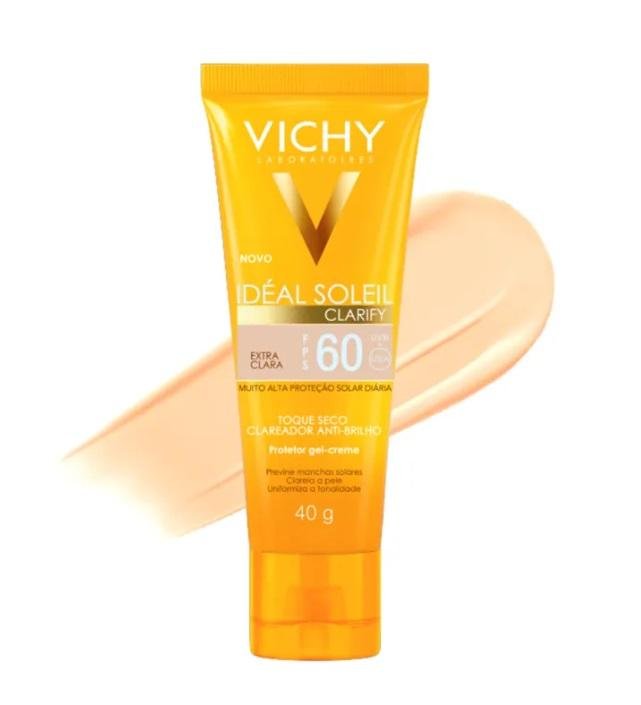 Protetor Solar Vichy Ideal Soleil Clarify FPS60 Extra Clara 40g Extra Clara