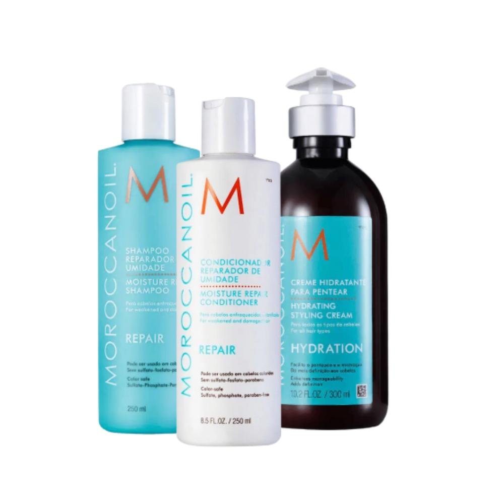 Moroccanoil Kit Repair Hydration Styling (3 Produtos) ÚNICO