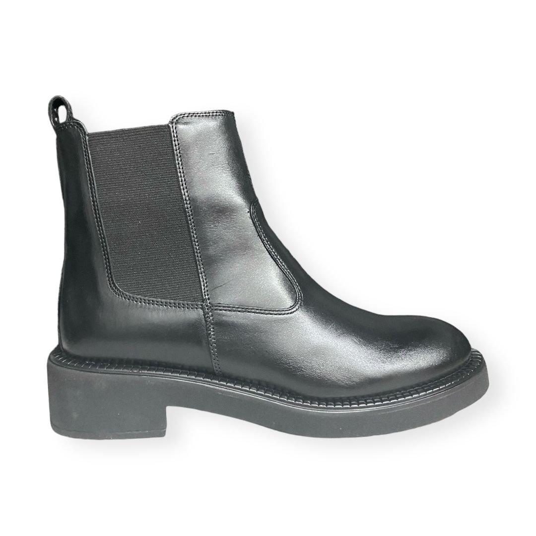 Bota Chelsea Salto Baixo Santa Lolla Feminino Preto Bege