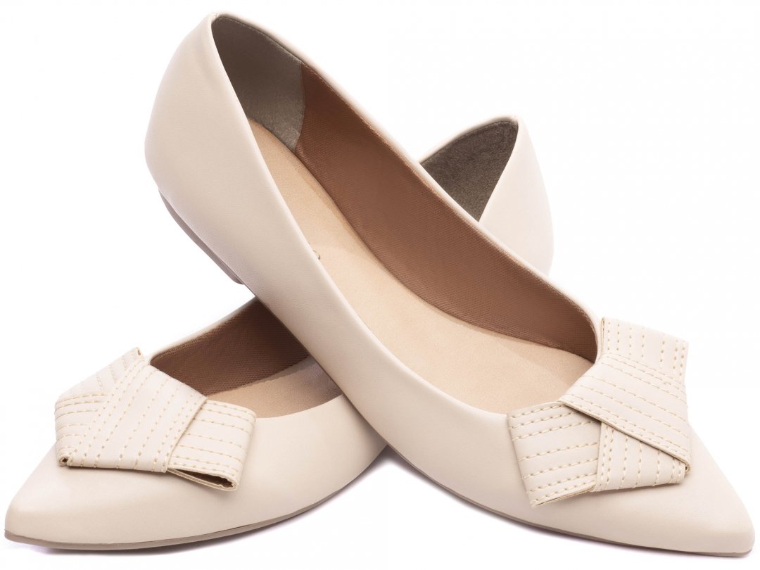 Sapatilha Feminina Moderna Elegante e Macia em Napa Bage Bege