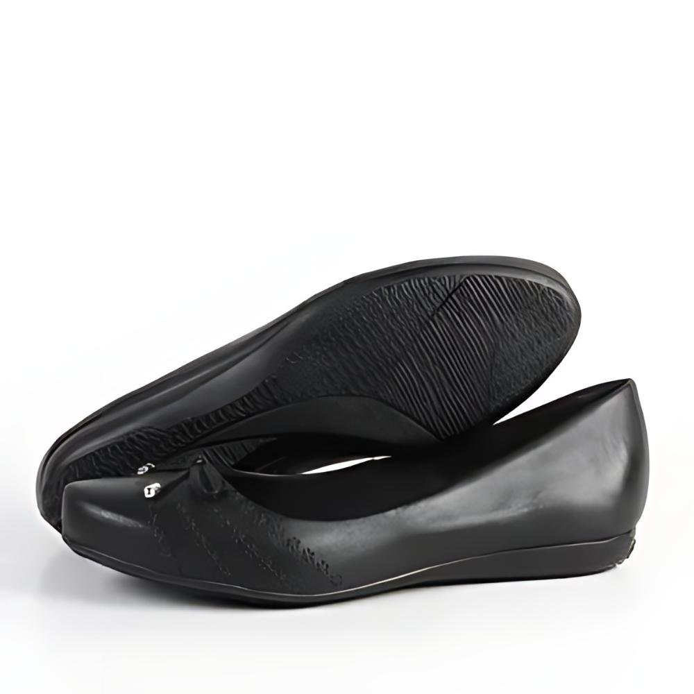 Sapatilha Feminina Bottero 356111 Couro Conforto Elegante Preto