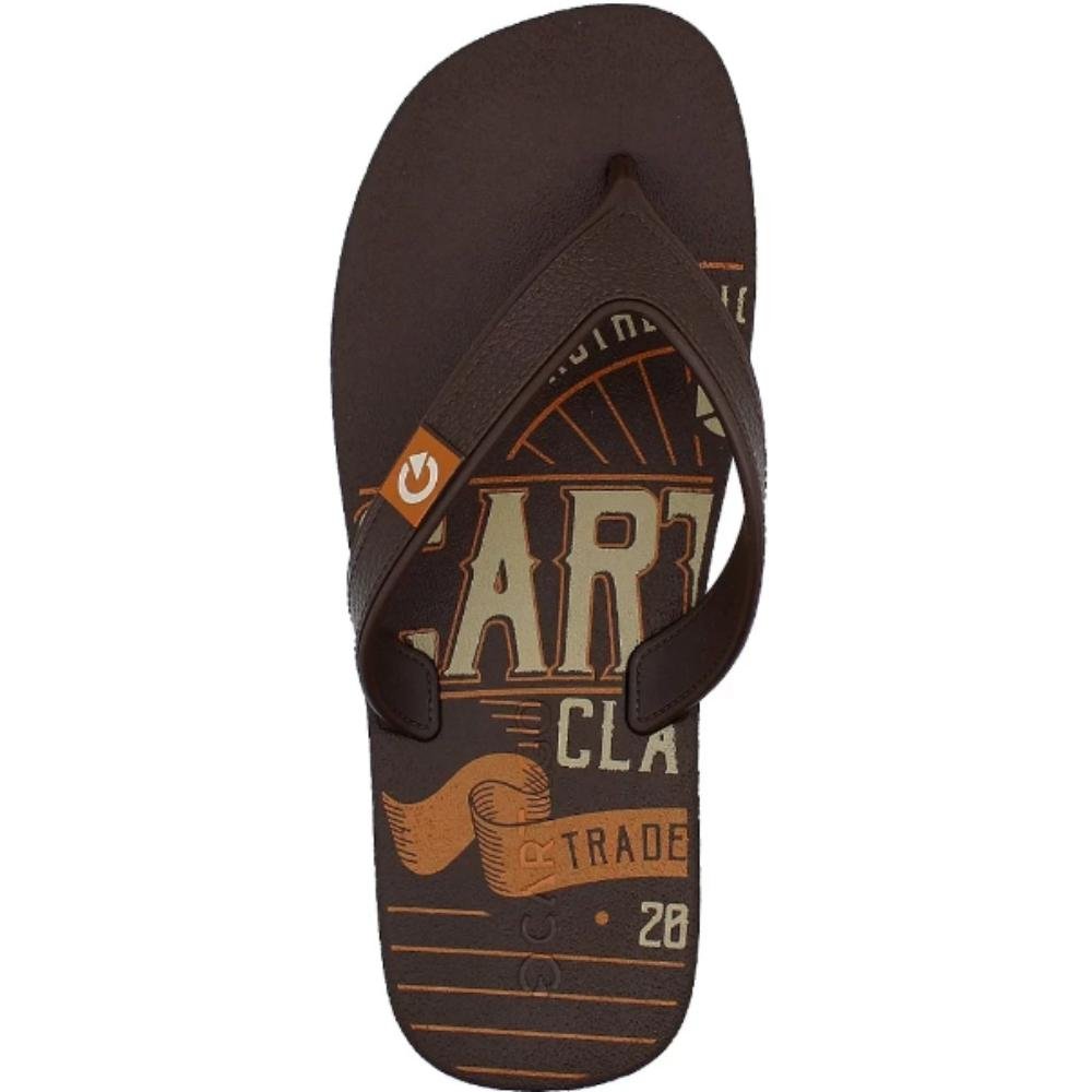 CHINELO CARTAGO DAKAR TIRAS LARGAS REF:10738 MASCULINO Marrom