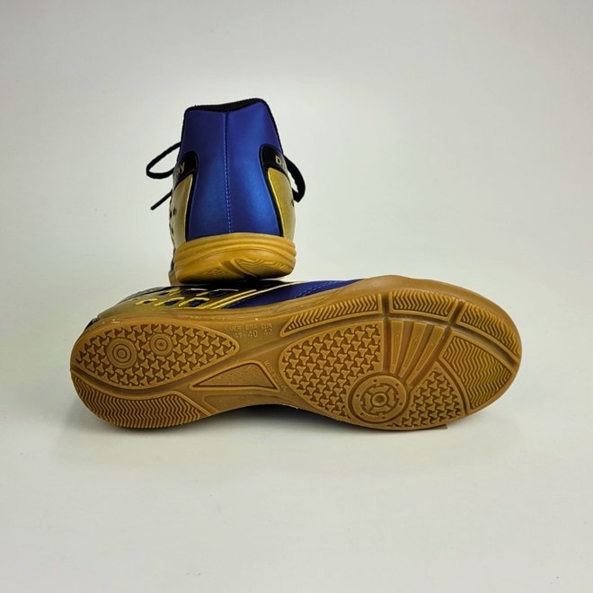 Chuteira Dray Indoor Topfly Marinho/Ouro Masculino Azul