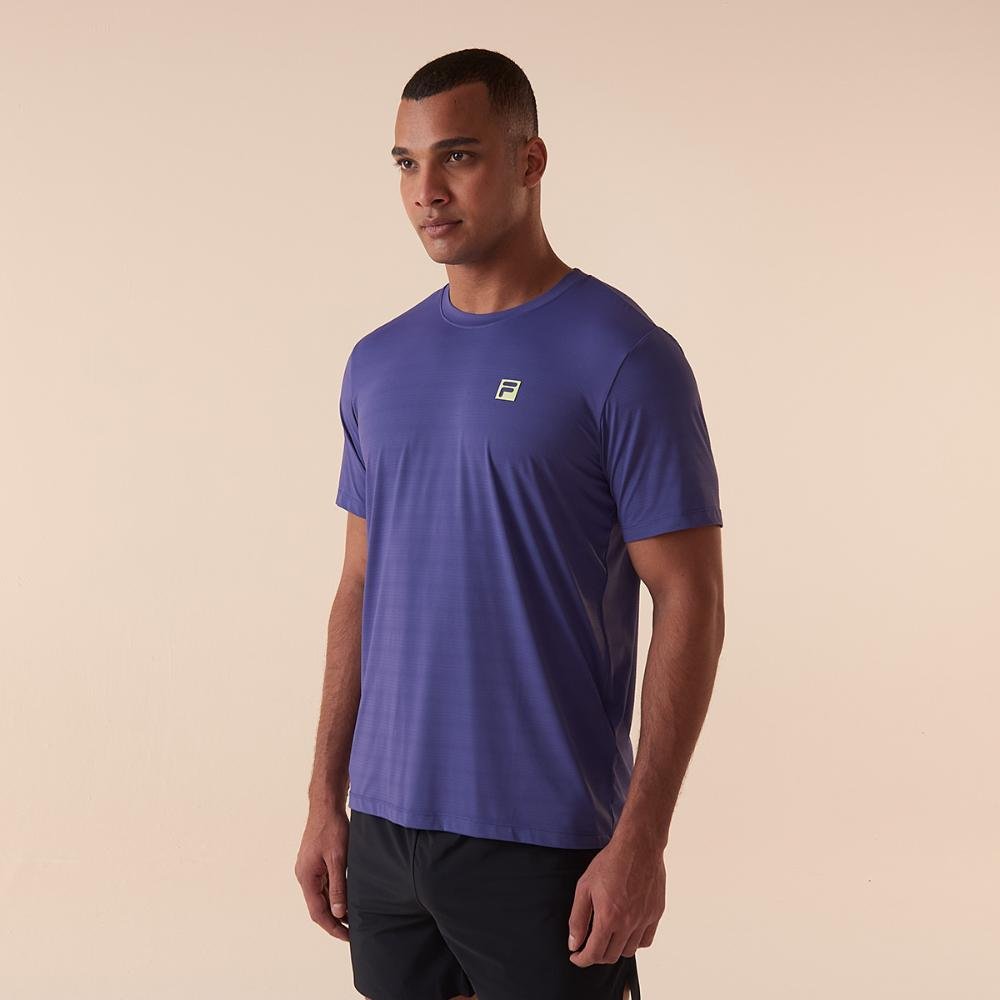 Camiseta Fila Challenger Mesh Tee Masculina Azul