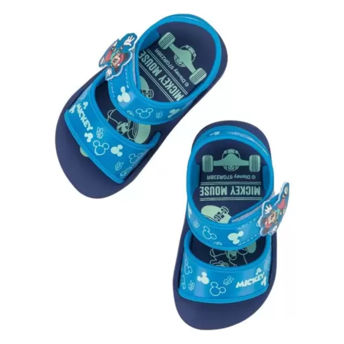 Sandália Grendene Diversão Mickey Infantil Azul Verde Azul