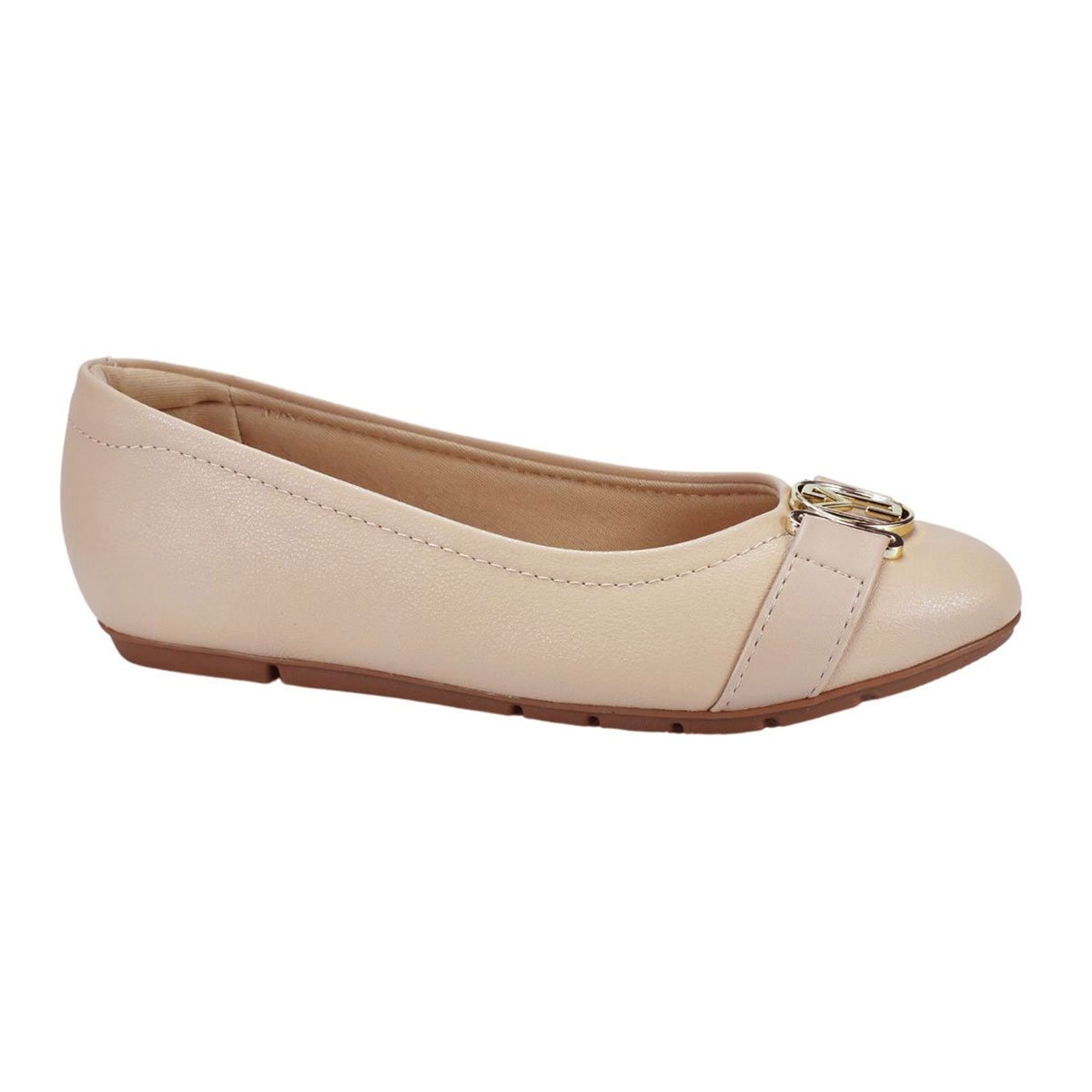 Sapatilha Modare Comfort Solado Texturizado Feminino Bege Bege