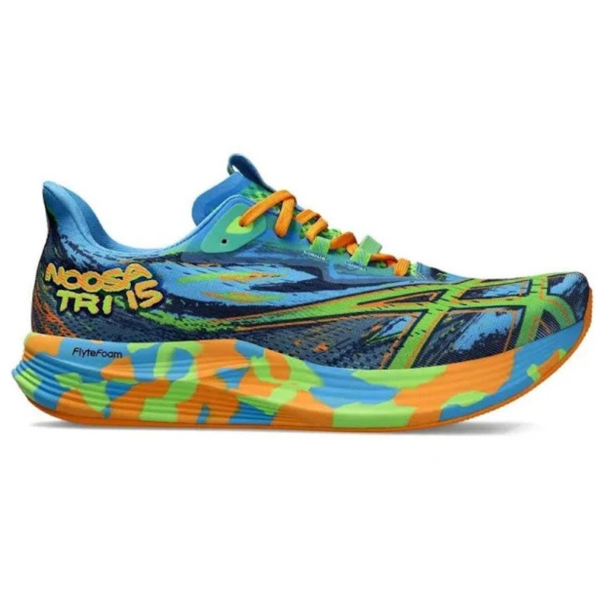 Tênis Asics Noosa Tri 15 Esportivo Masculino Azul Colorido Multicores