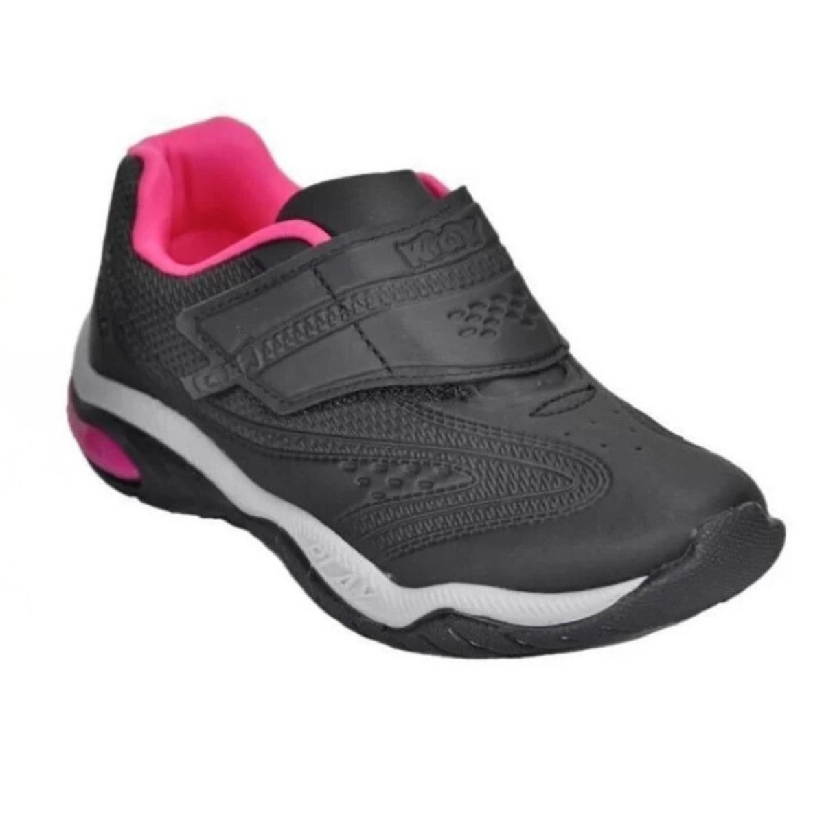 Tênis Kidy Play Respitec Infantil Preto Rosa Preto