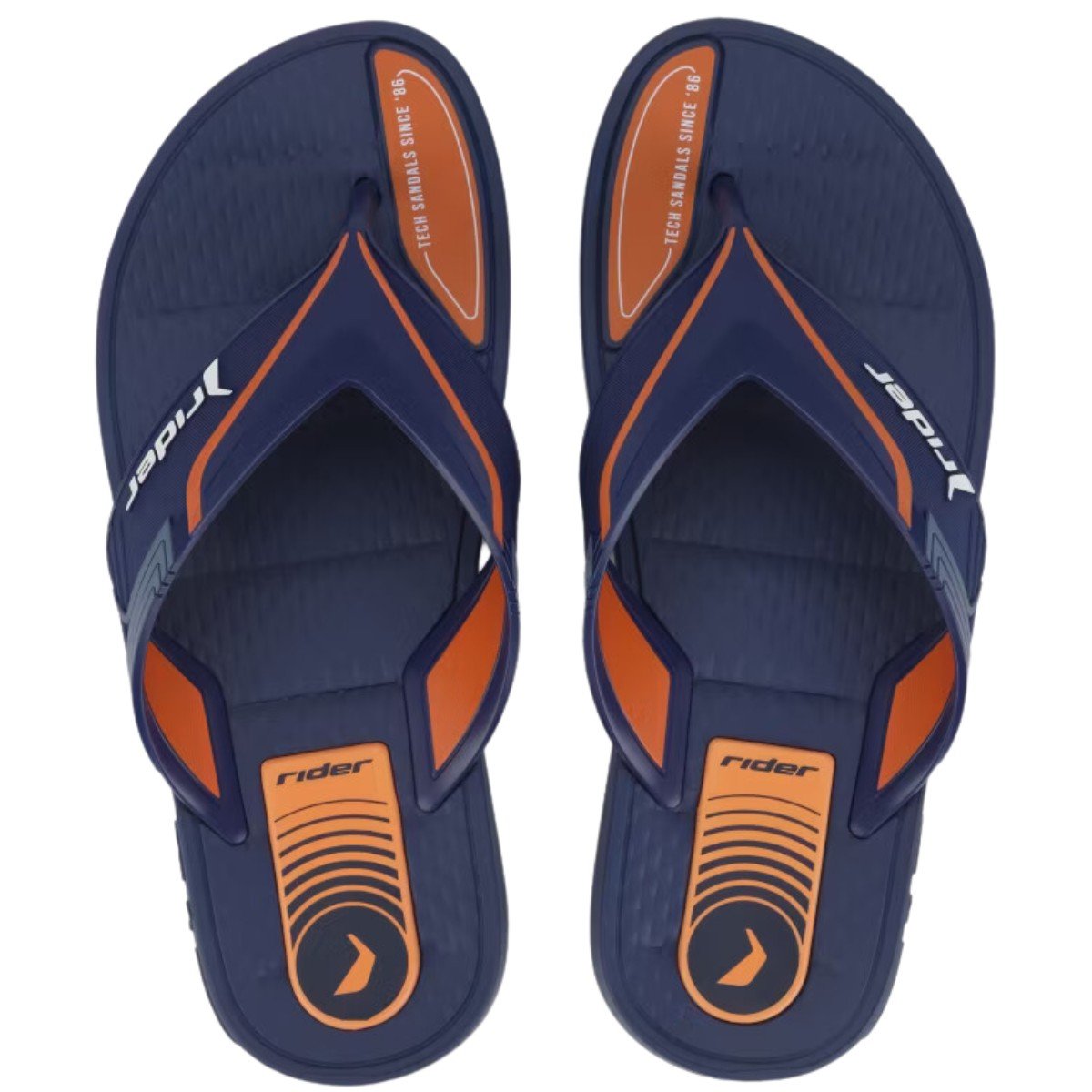 Chinelo Rider Sprint Masculino Azul Laranja Azul