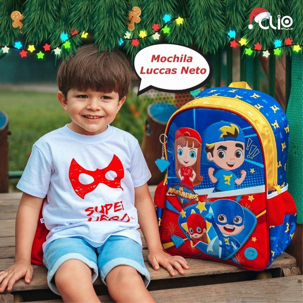 Mochila Infantil de Costas Lucas Neto Os Aventureiros Tamanho Médio ...