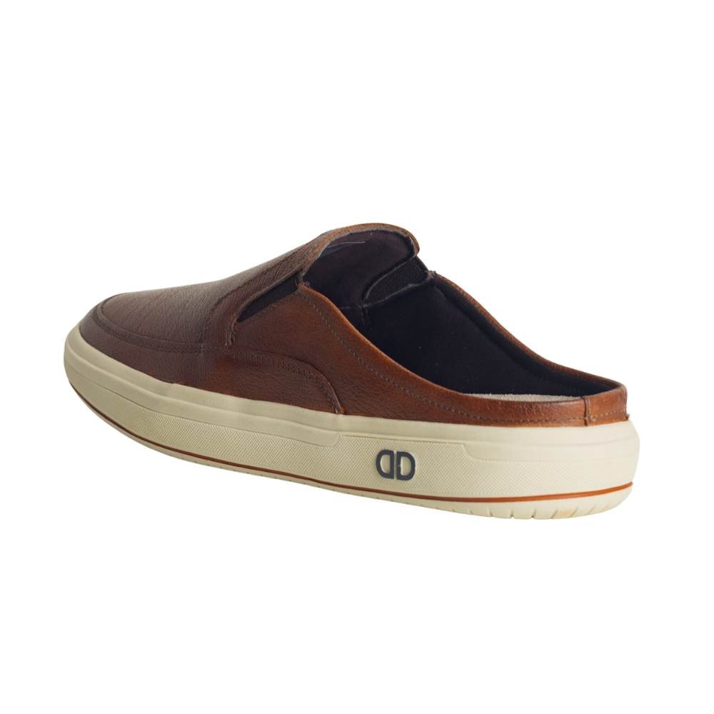 Sapatênis Masculino Democrata Mule Conhaque Conhaque/Coral