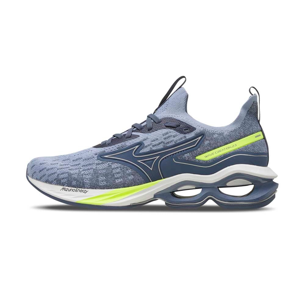 Tênis Mizuno Wave Creation 23 Waveknit Masculino Cinza