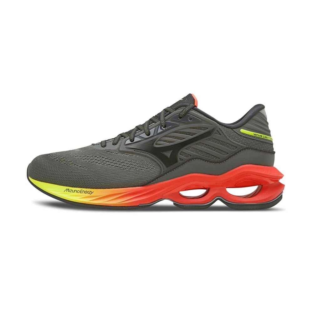 Tênis Running Masculino Mizuno Wave Creation 23 Cinza Multicores