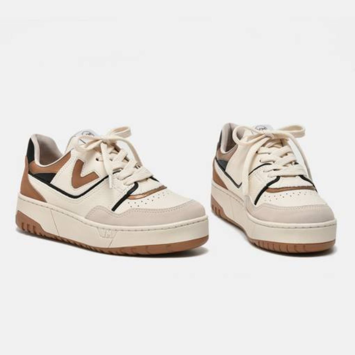 Tenis Moda Fem Via Marte 042-004-06- Bege