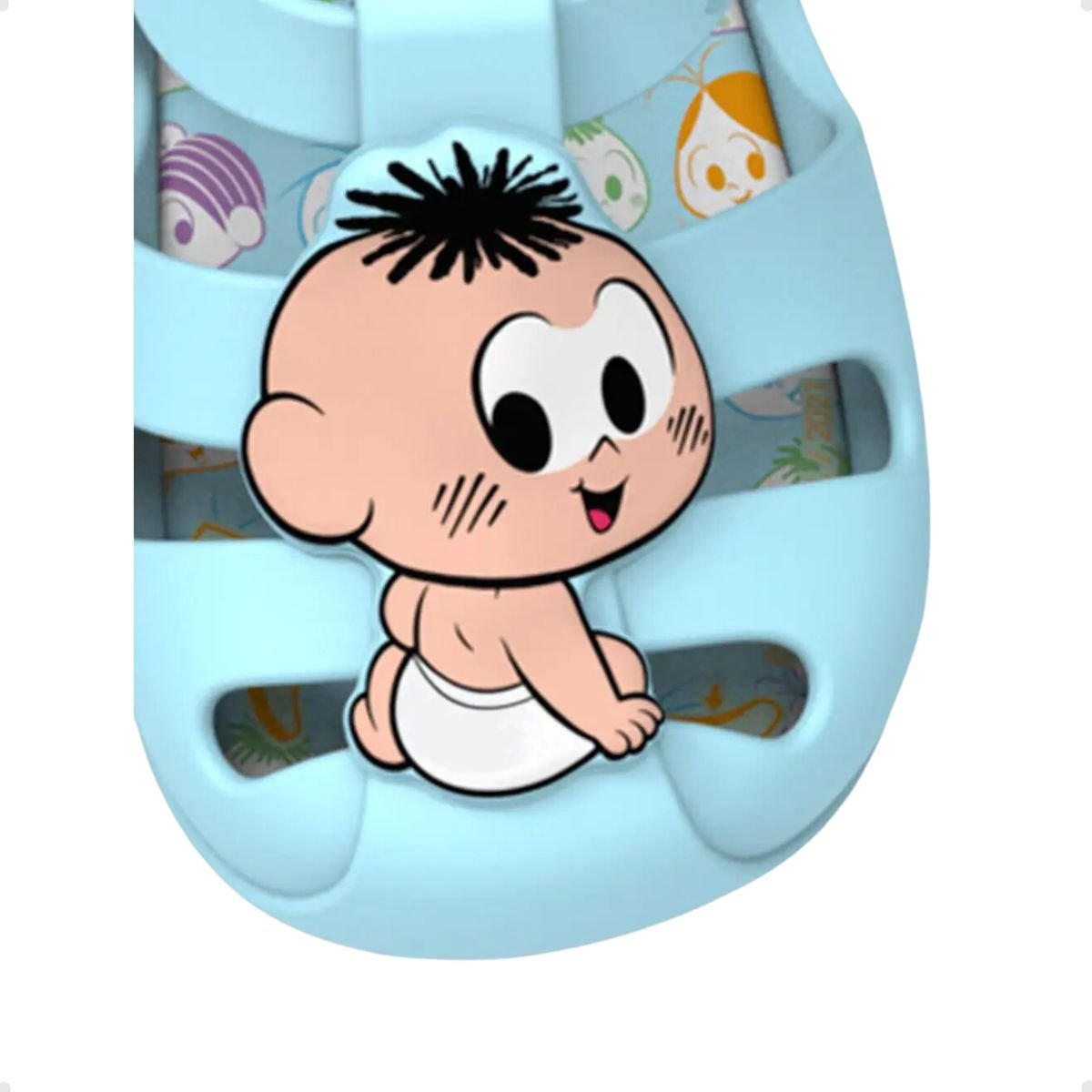 Sandália Infantil Menino Turma Da Monica Grendene Azul Azul