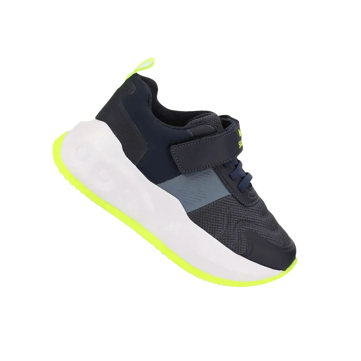 Tênis Running Infantil Bibi Skatenis Azul Azul/Verde