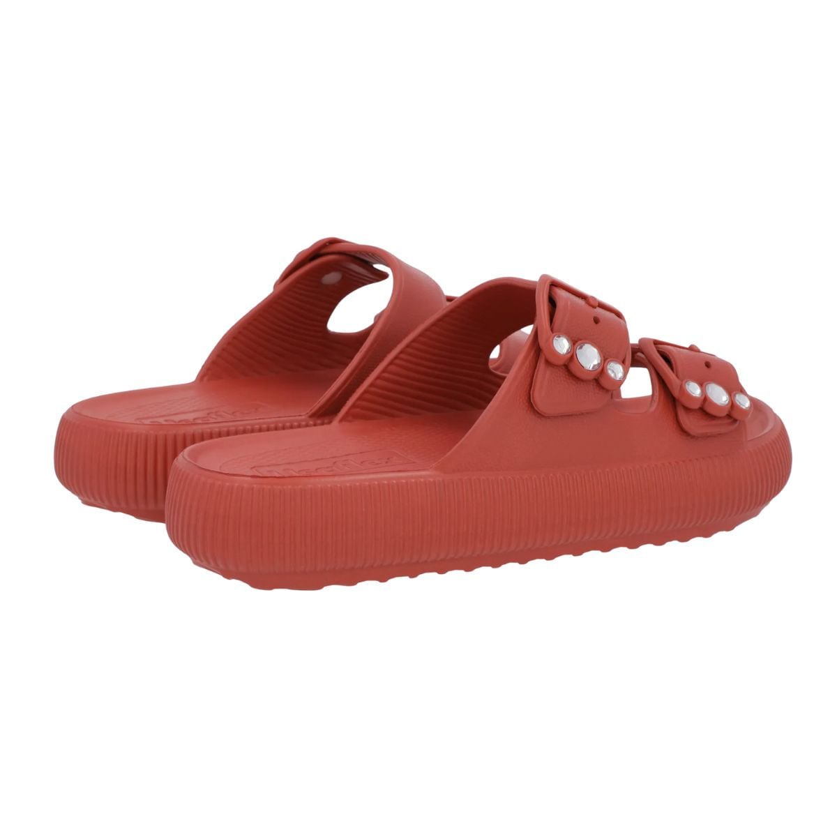 Chinelo Feminino Slide Poofy Usaflex Marrom Terracota