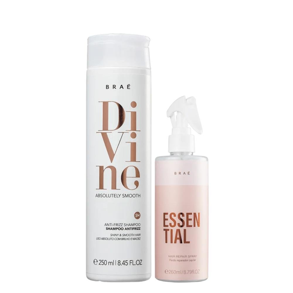 Leave Essential 260ml e Shampoo Divine 250ml - Braé