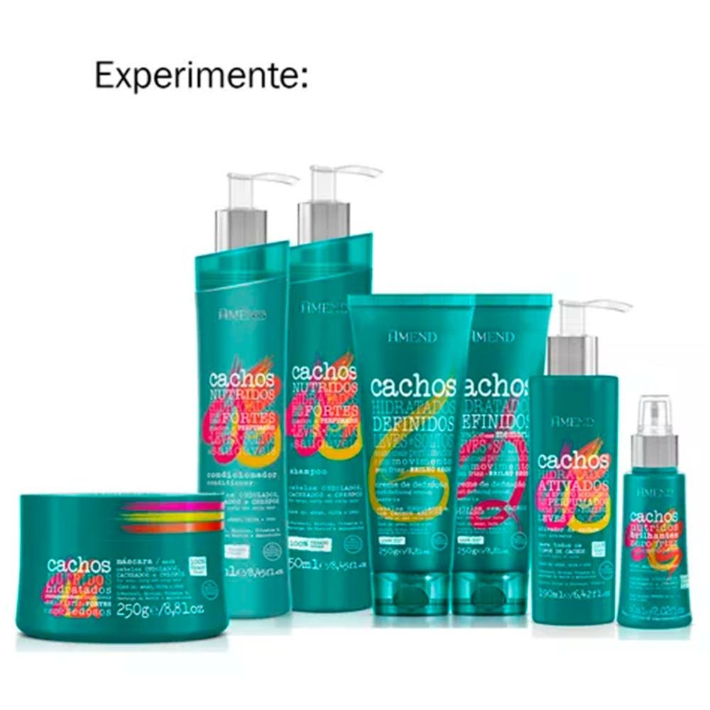 Kit Cachos Crespos Shampoo, Condicionador, Máscara e Leave-in - Amend ÚNICO