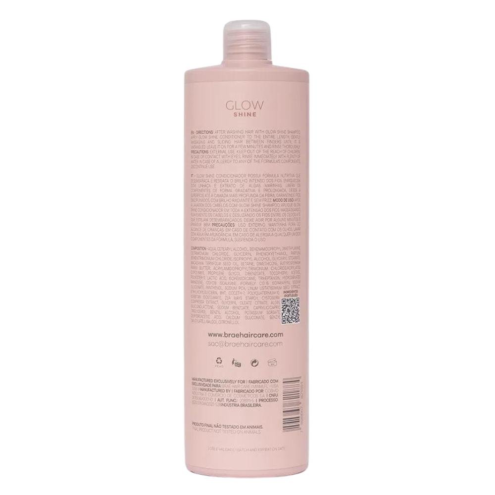 Kit Braé Glow Shine Shampoo 1L, Shampoo 1L (2 produtos) ÚNICO