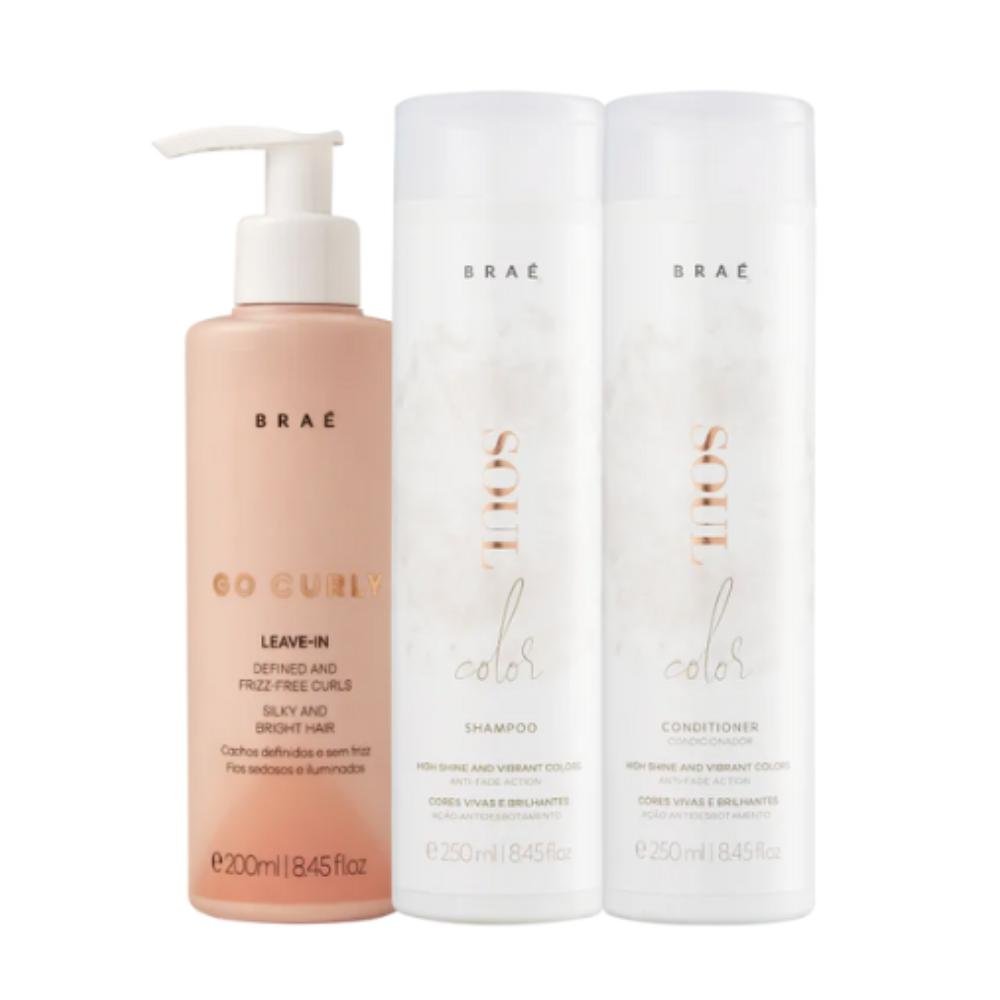 Kit Braé Soul Color Trio Beach Hair (3 Produtos) ÚNICO