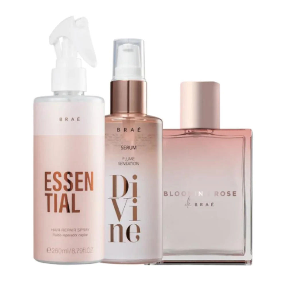 Kit Braé Essential Blooming Rose Divine Plume (3 Produtos) ÚNICO