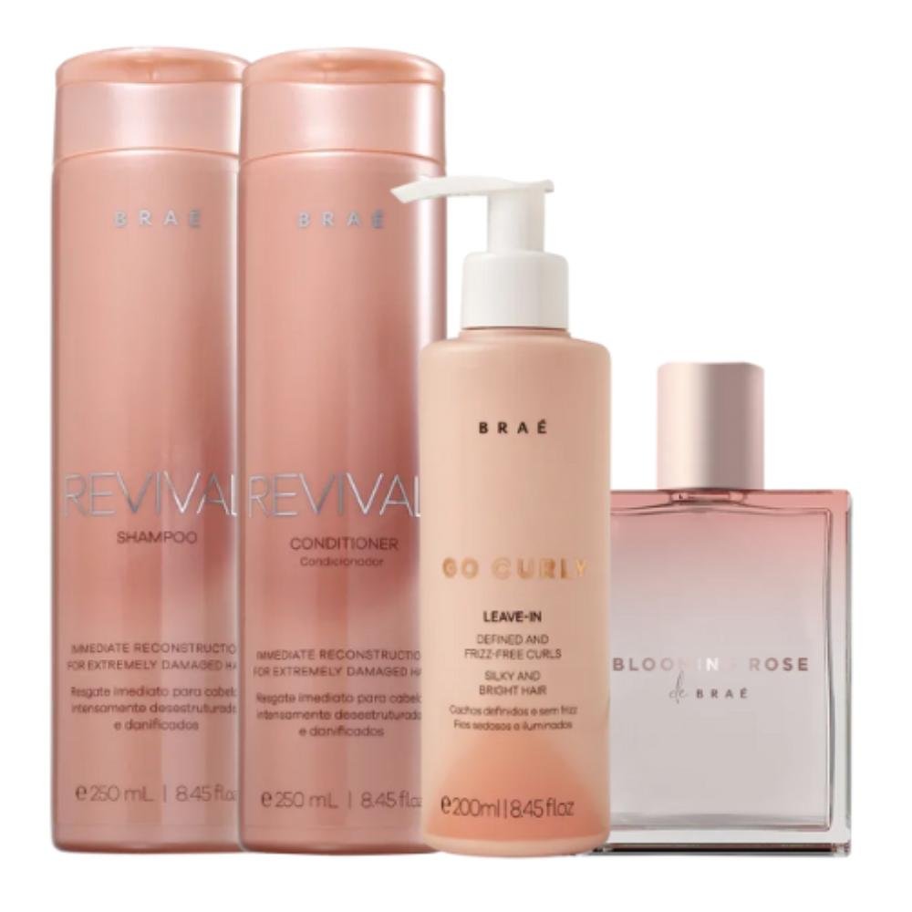 Kit Braé Revival Blooming Rose Beach Hair (4 Produtos) ÚNICO