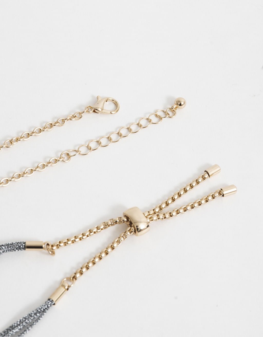 Kit 02 Pulseiras Flexíveis Charms Feeling Lucky Dourado