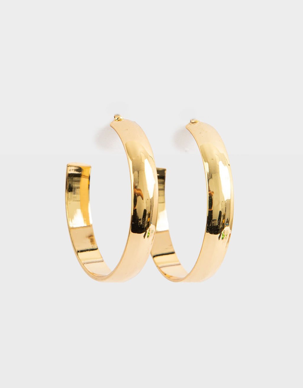 Argolas Douradas Folheadas a Ouro Essential Dourado
