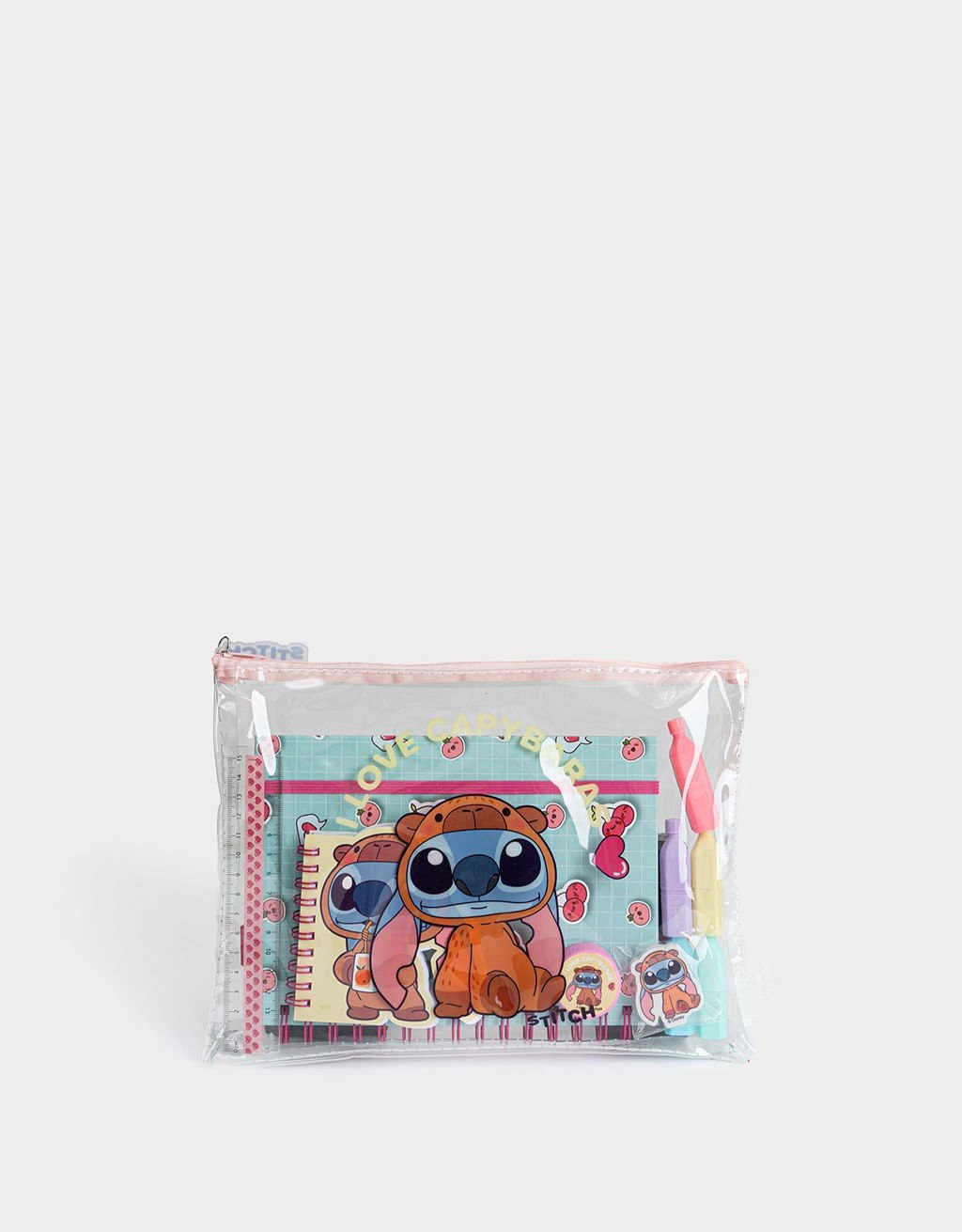 Kit Papelaria Stitch Capybara ÚNICO