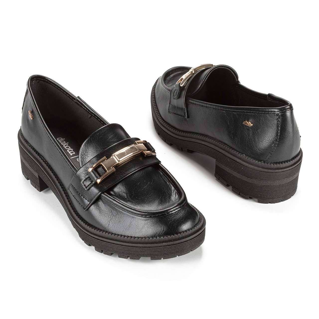 Sapato loafer dakota feminino g6052 Preto